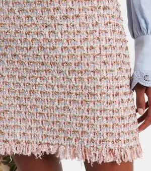 Valentino Garavani Embellished Tweed Miniskirt