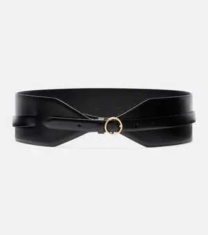 Alaïa Double Large Leather Waist Belt - Black