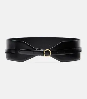 Alaïa Double Large Leather Belt - Black