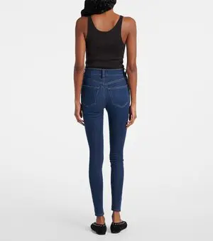 FRAME Le High-rise Skinny Jeans - Blue