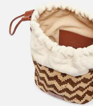 Missoni Zigzag Medium Raffia Bucket Bag