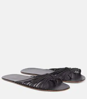 THE ROW Sara Slides - Black