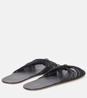 THE ROW Sara Slides - Black