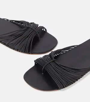 THE ROW Sara Slides - Black