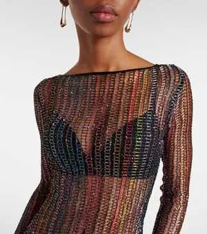 Missoni Sheer Open-back Maxi Dress