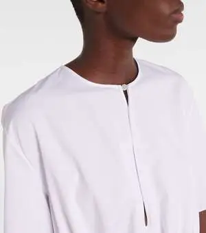 Alaïa Tiered Cotton Minidress - White