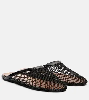 Patent Leather Trim Mules