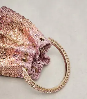 JIMMY CHOO Bon Bon Micro Embellished Bucket Bag