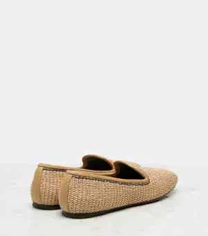 Brunello Cucinelli Monili Raffia Loafers