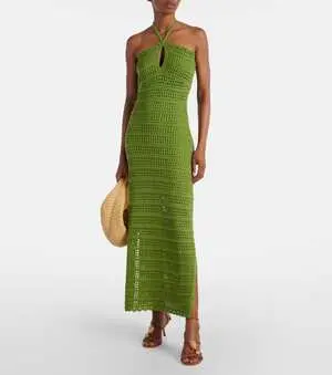 Simkhai Koah Cotton-blend Midi Dress - Green