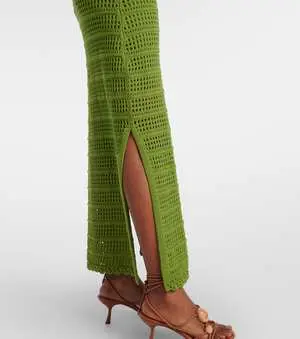 Simkhai Koah Cotton-blend Midi Dress - Green
