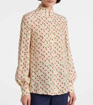 Valentino Garavani Cady Couture Printed Silk Blouse - Multicoloured