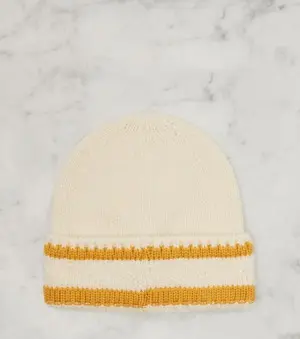 Moncler Logo Striped Wool-blend Beanie