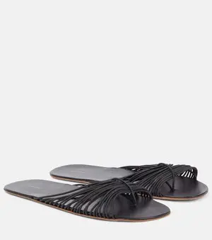 THE ROW Sara Slides - Black