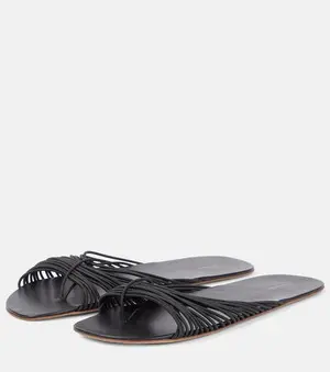 THE ROW Sara Slides - Black