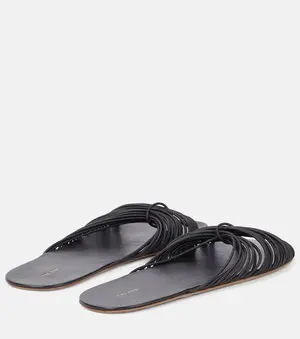 THE ROW Sara Slides - Black