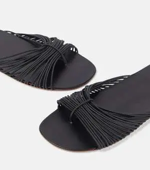 THE ROW Sara Slides - Black