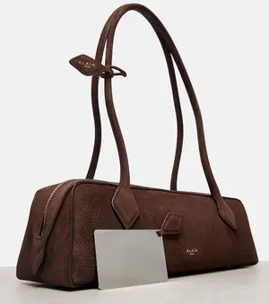 Alaïa Le Teckel Medium Suede Shoulder Bag - Brown
