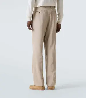 SAMAN AMEL Linen Trousers - Beige