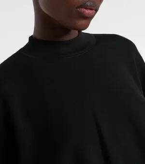 Alaïa Cropped Cotton-blend T-shirt