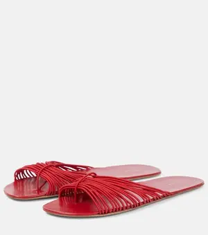 THE ROW Sara Slides - Red