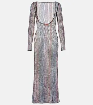 Missoni Sheer Open-back Maxi Dress - Multicoloured