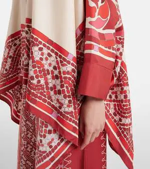 La DoubleJ Foulard Printed Silk Twill Shirt - Red