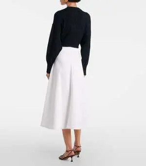 Altuzarra Varda Cotton-blend Midi Skirt