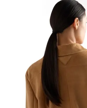 Prada Suede Blouson Jacket - Neutral