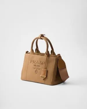 Prada Jardinière Small Cotton Canvas Handbag