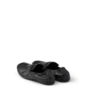 Prada Shuffle Antiqued Leather Loafers - Black