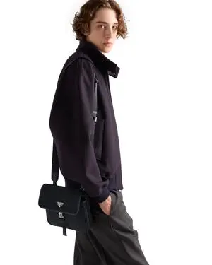 Prada Re-nylon And Saffiano Leather Shoulder Bag