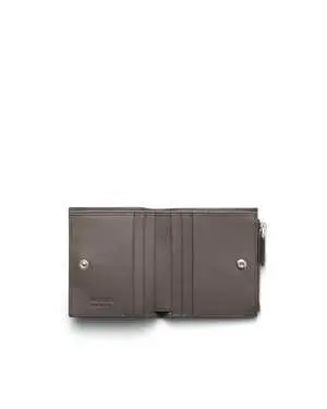 Prada Small Saffiano Leather Wallet - Grey
