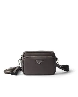 Prada Saffiano Leather Shoulder Bag - Grey