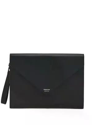 FERRAGAMO Leather Document Holder - Black