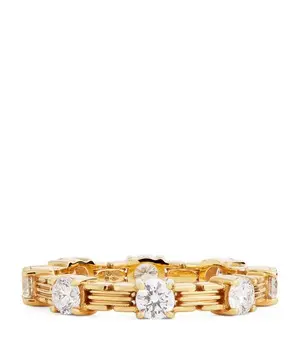AZLEE Pirouette Diamond Ring - Gold