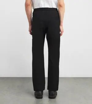 Barena Venezia Virgin Wool Drawstring Trousers - Black