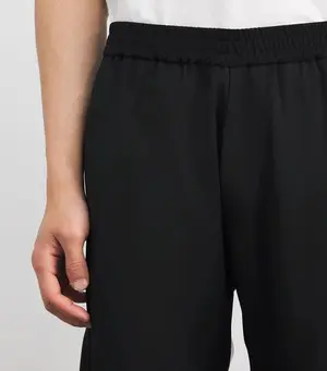 Barena Venezia Virgin Wool Drawstring Trousers - Black