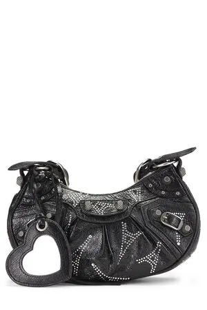 Balenciaga Embellished Le Cagole Shoulder Bag - Black
