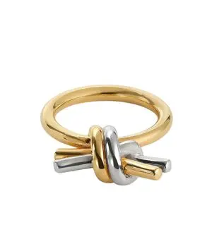Bottega Veneta Knot Ring - Silver/yellow Gold