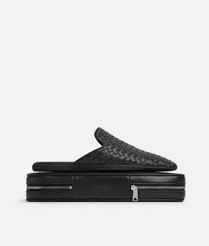 Bottega Veneta Palazzo Slipper With Travel Case - Black