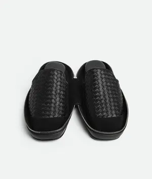 Bottega Veneta Palazzo Slipper With Travel Case - Black