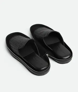 Bottega Veneta Palazzo Slipper With Travel Case - Black