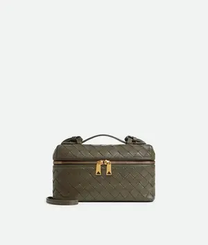 Bottega Veneta Intrecciato Leather Vanity Case - Cypress