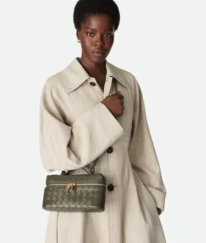 Bottega Veneta Intrecciato Leather Vanity Case - Cypress