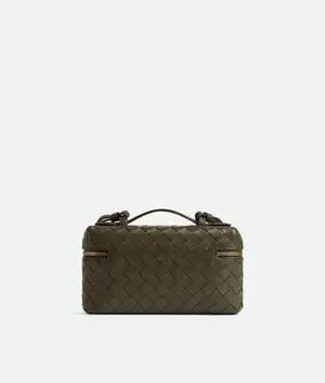 Bottega Veneta Intrecciato Leather Vanity Case - Cypress