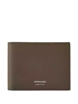 FERRAGAMO Leather Bi-fold Wallet - Brown