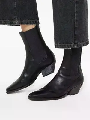 Brunello Cucinelli 50mm Leather Chelsea Boots - Black