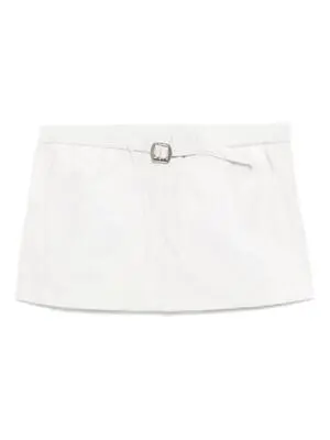 Christopher Esber Crushed Belted Mini Skirt - Neutrals
