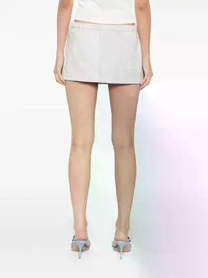 Christopher Esber Crushed Belted Mini Skirt - Neutrals